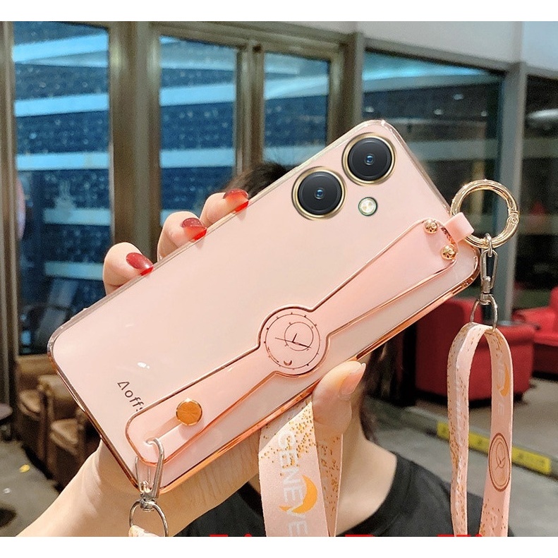 Jual CASE OPPO A79 5G RENO 11F 5G TALI SLEMPANG SOFT CASE PLATING GLOSSY STRAP CASING SILIKON HP ...