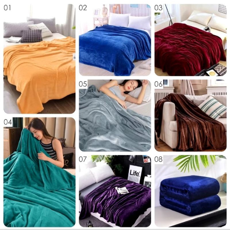 Jual selimut polos selimut embos selimut dewasa selimut jumbo 180x200cm ...