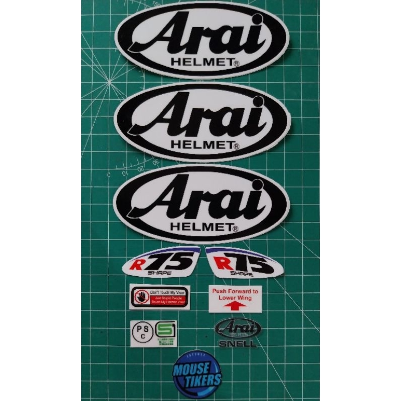 Jual Sticker Accesories Packet Helmet Arai Logo | Shopee Indonesia