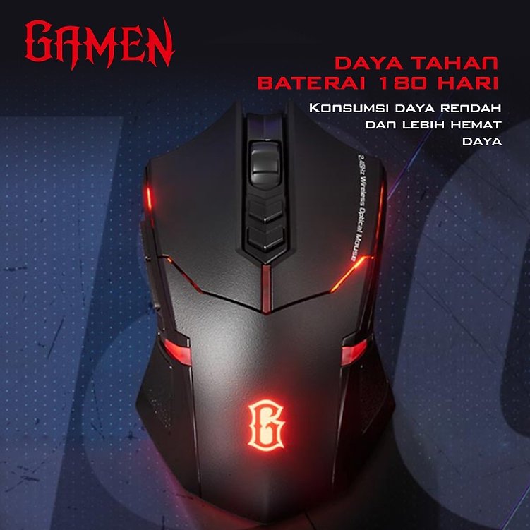 Jual Mouse Gaming Gamen GM300W Wireless | Shopee Indonesia