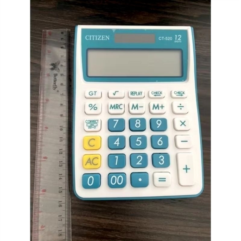 Jual kalkulator citizen ukuran sedang ct-520 12 digit check&correct ...