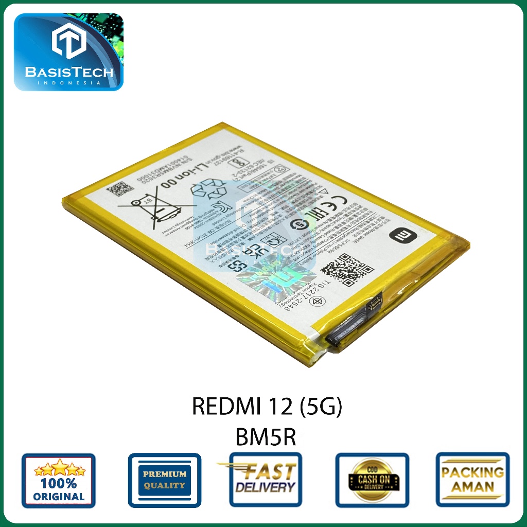 Jual BATERAI XIAOMI REDMI 12 5G - BM5R - ORIGINAL QUALITY | Shopee ...