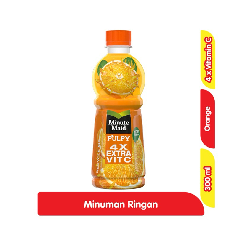 Jual Minute Maid Pulpy Minuman jus Buah Rasa Jeruk Botol 300 ml ...