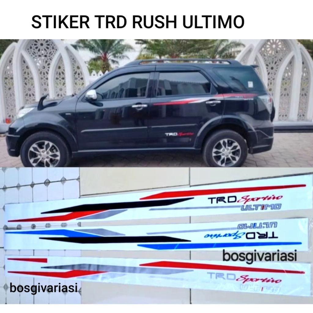 Jual Stiker Trd Ultimo rush / stiker Trd ultimo / stiker list body rush ...