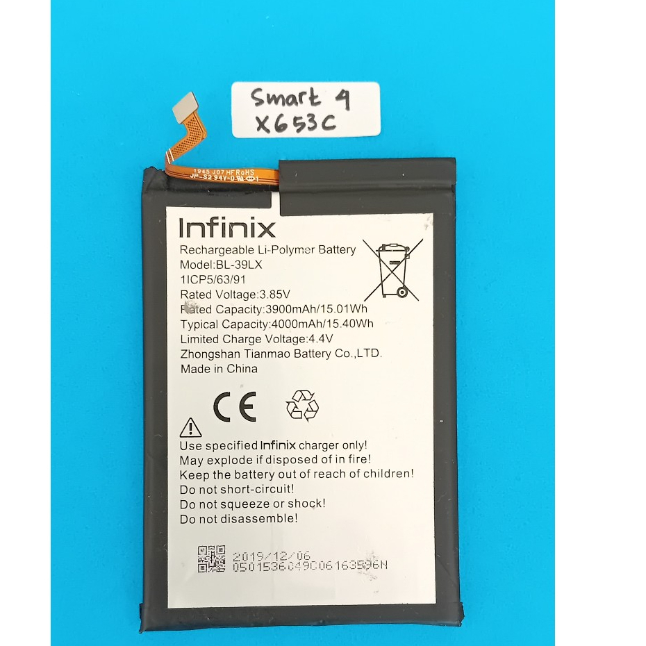 Jual BATTERY INFINIX SMART 4 [BL-39LX] ORIGINAL COPOTAN | Shopee Indonesia