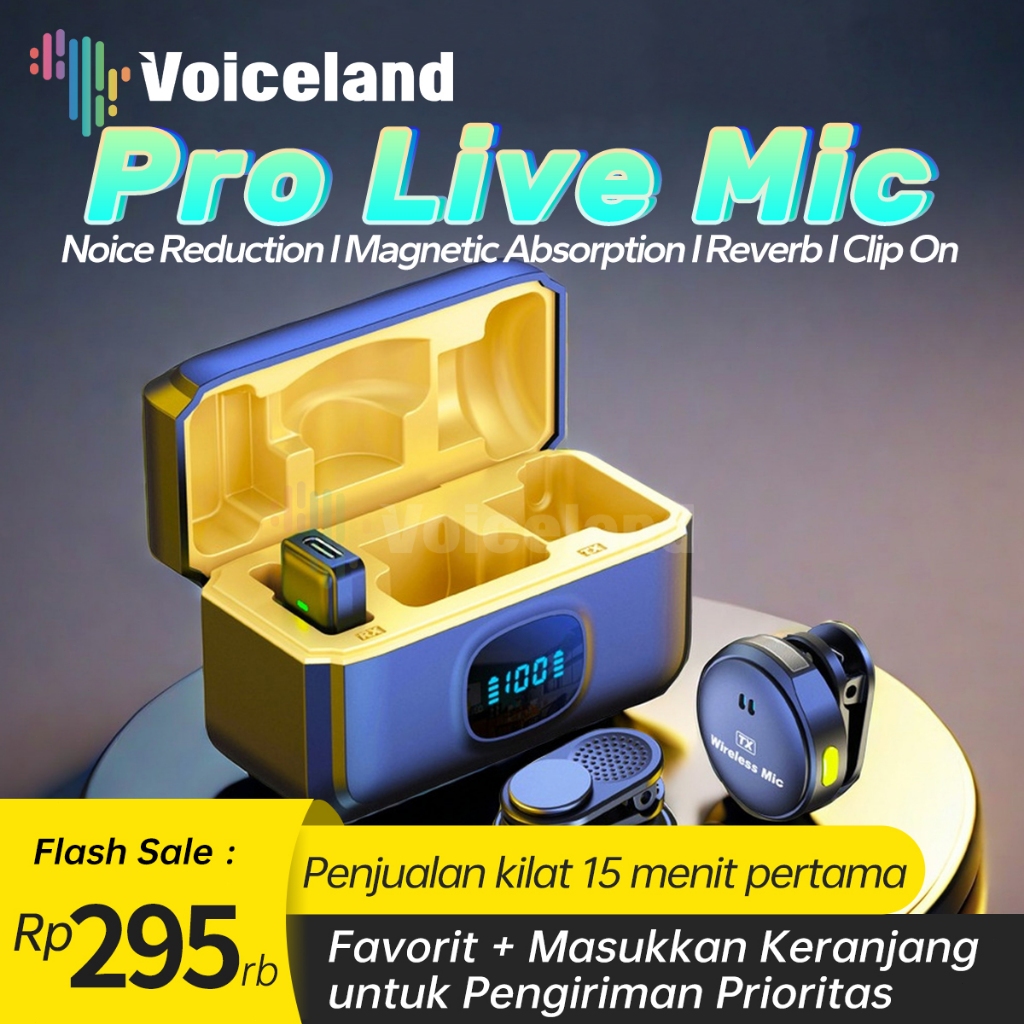 Jual 【Premium Mic】Wireless Clip on Mic Microphone Dual Mikrofon ...