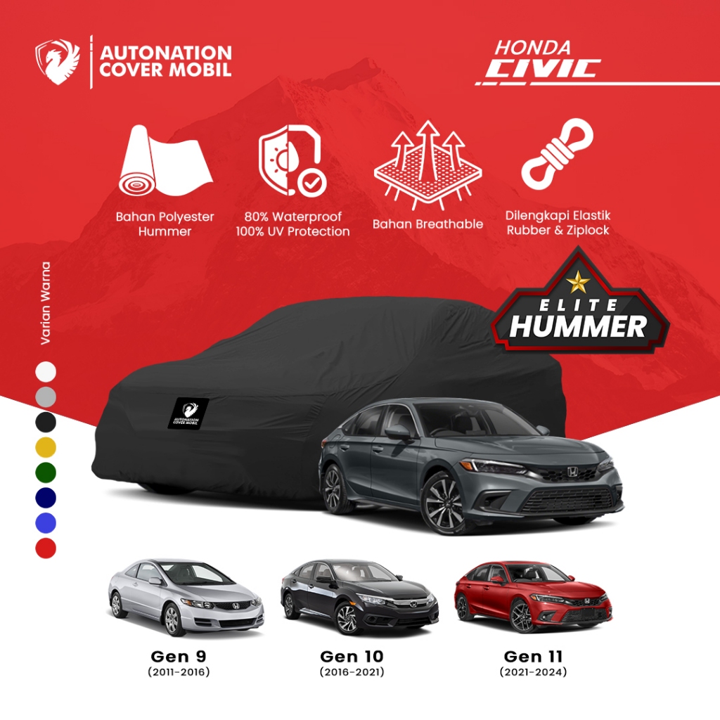 Jual Autonation Garage - Cover Mobil Honda Civic Elite Hummer | Shopee ...