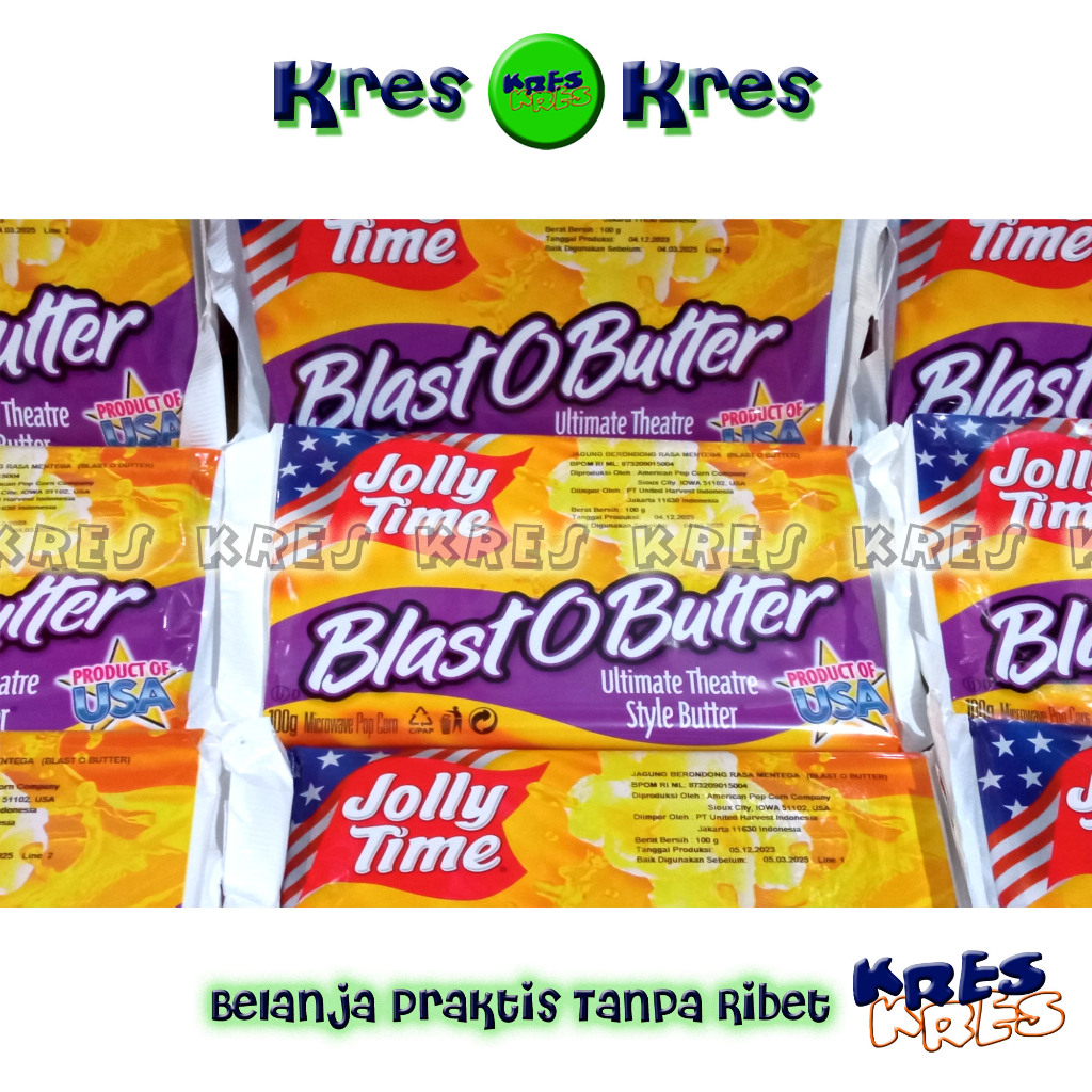 Jual Jolly Time Popcorn BLAST O BUTTER Jollytime Microwave Pop Corn ...