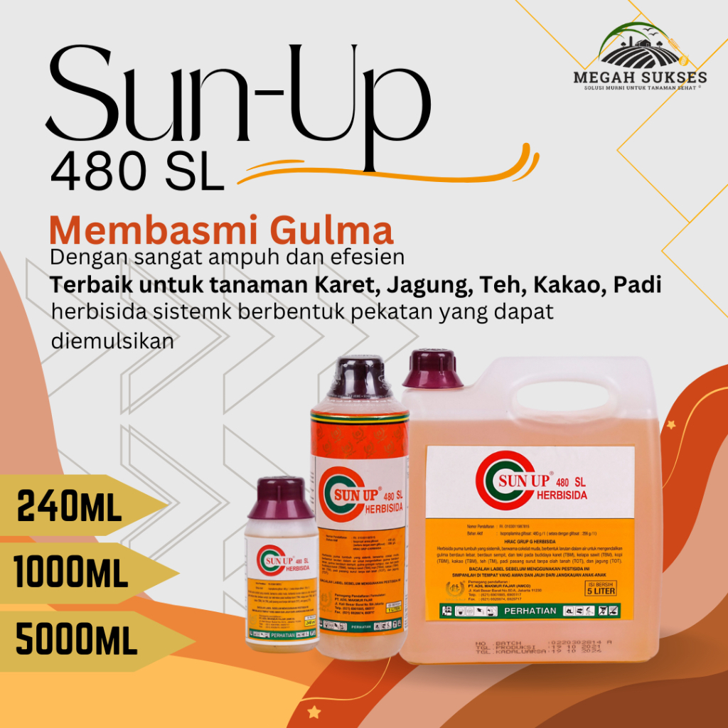 Jual 1L LEBIH MURAH!?!?!? SUN-UP 480 SL HERBISIDA PURNA TUMBUH YANG ...