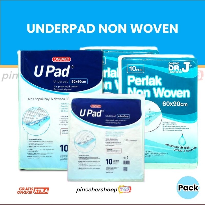 Jual Underpad Dr J Upad Perlak Alas Popok Bayi Onemed Isi 10 Pcs ...