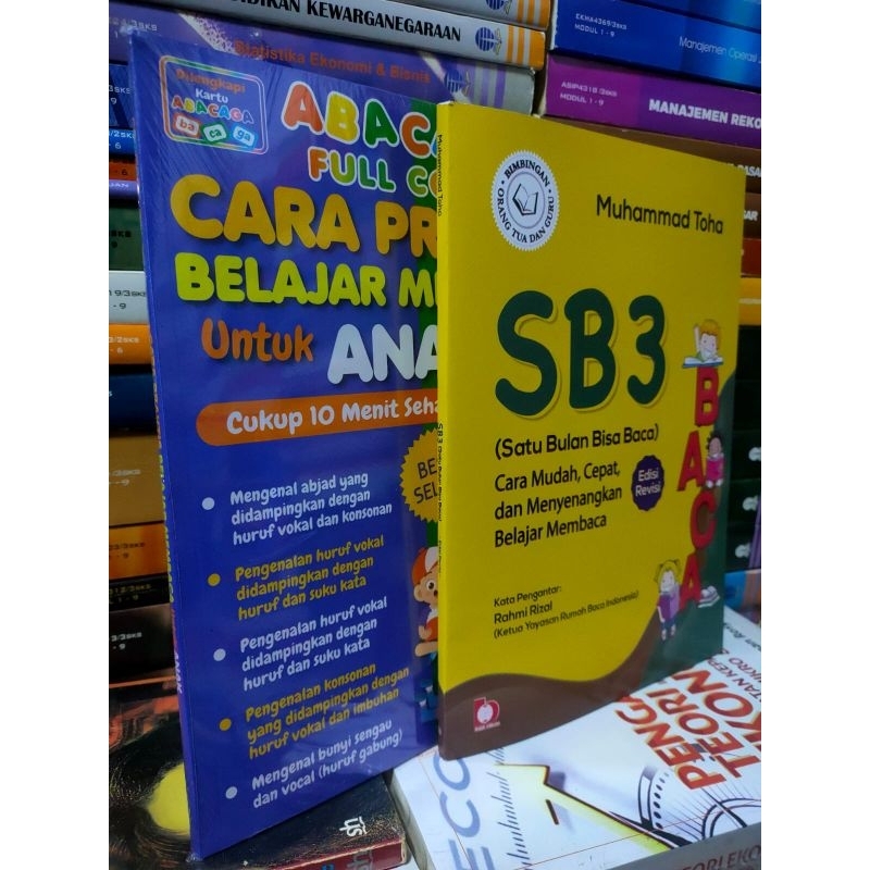 Jual Paket 2 Buku ABACAGA Cara Praktis Belajar Membaca Untuk Anak & SB3 Satu Bulan Bisa Baca ...