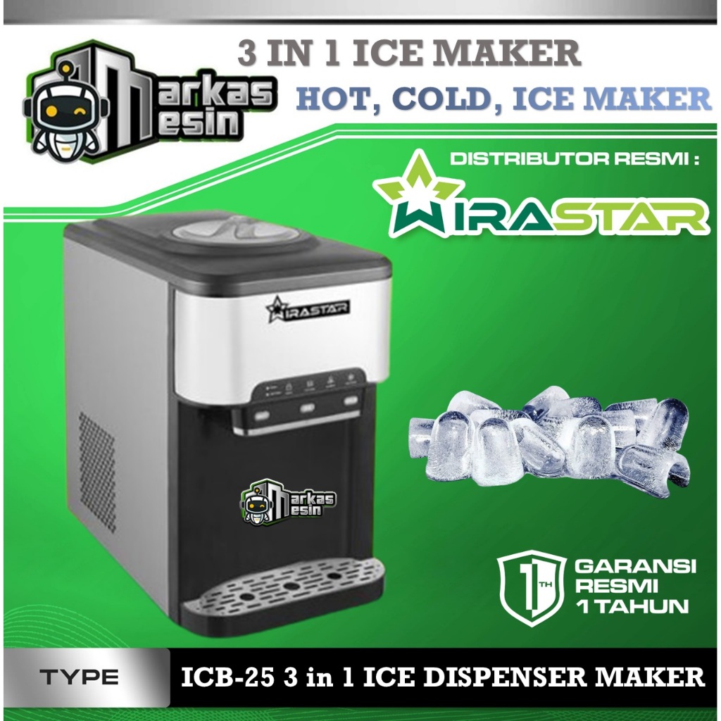 Jual Mesin Pembuat Es Batu ICB-25 WIRASTAR Ice Bullet Maker Mesin ...
