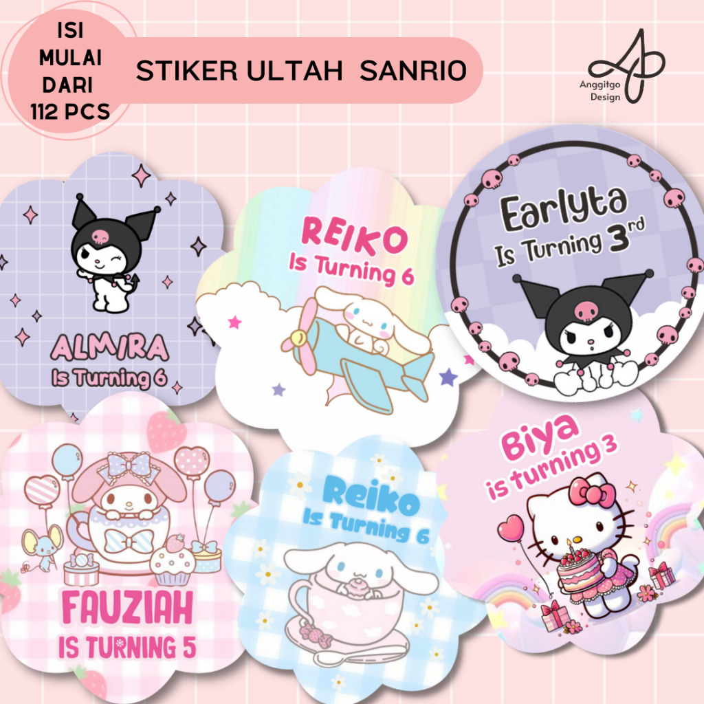 Jual Stiker Ultah Sticker Ulang Tahun Birthday Label CUSTOM NAMA ...