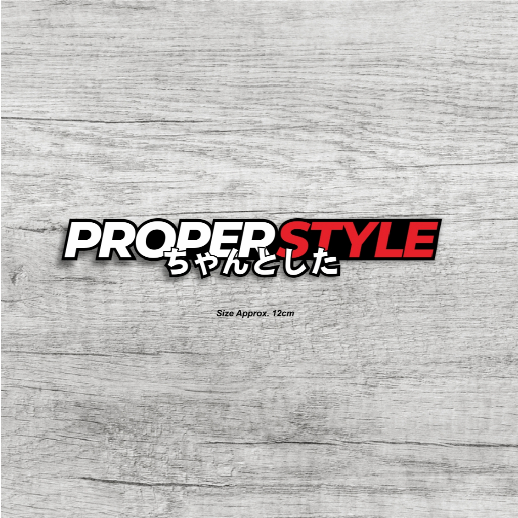 Jual Sticker Proper Style | Sticker Print Cut Motor Mobil Helm | Shopee ...