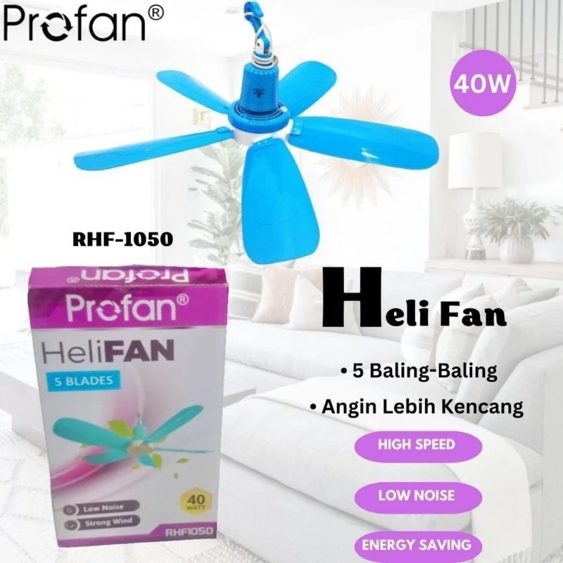 Jual Heli Fan / Kipas Gantung Plafon Profan RHF-1050 40W 5 Blades ...