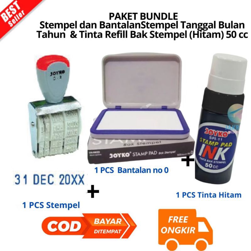 Jual [JIB] BAYAR DI TEMPAT PAKET Stempel DAN BANTALAN CETAK Tanggal ...