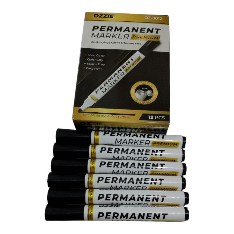 Jual Spidol besar papan permanen marker Ozzie (isi 12 pcs) | Shopee ...