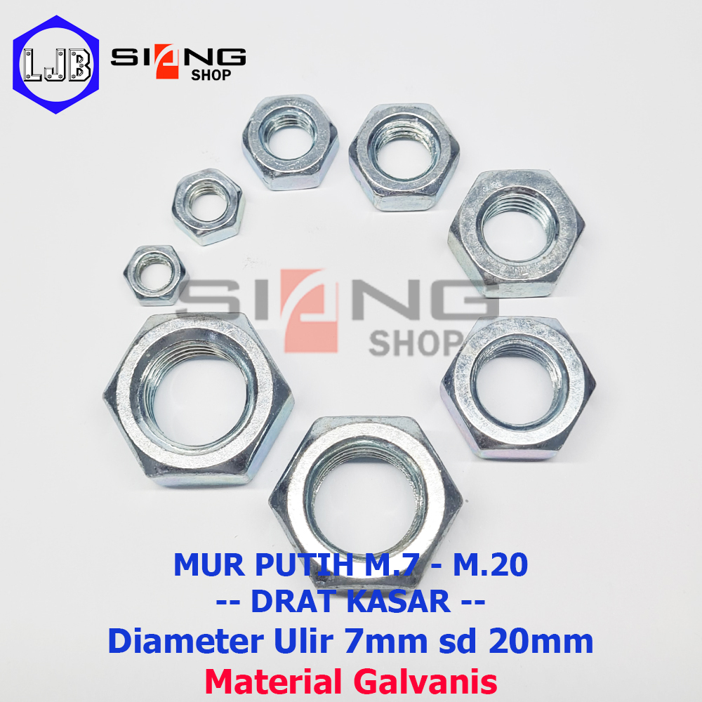 Jual Mur Putih Diameter M16 sd M20 | Shopee Indonesia