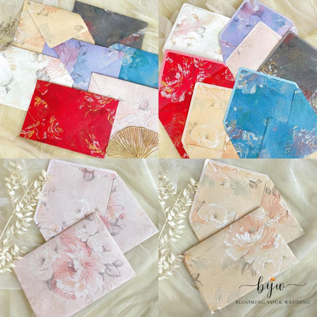Jual A5 amplop bunga floral warna Amplop Motif bunga cantik Aesthetik ...