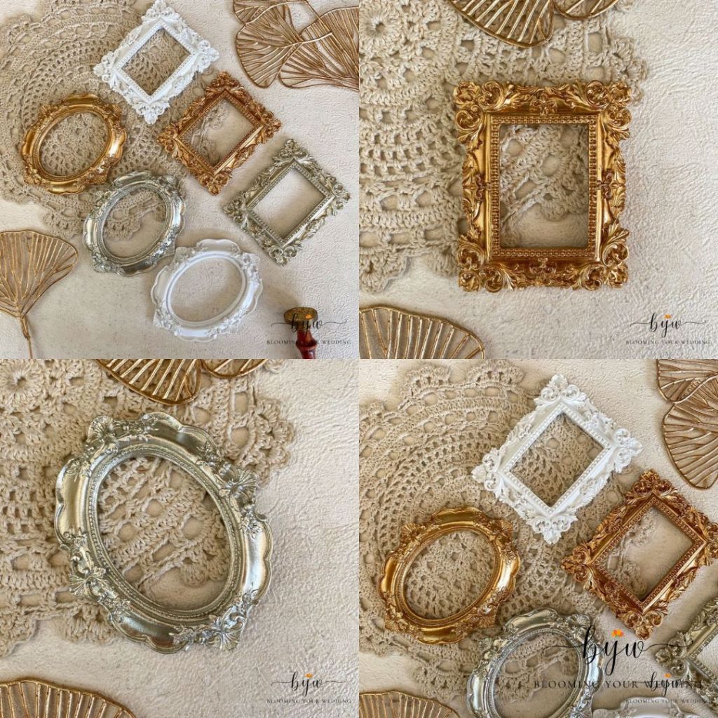 Jual bloomingyourwedding Frame Gold Aesthetic | Properti Foto Vintage ...