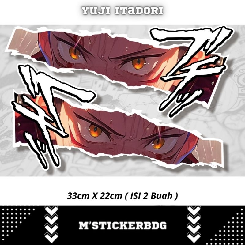 Jual Sticker print cutting mata anime YUJI ITADORI stiker all type ...