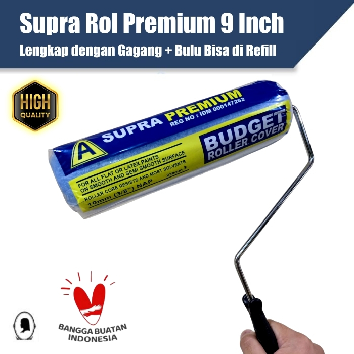 Jual Kuas Roll Supra Copot 9 Inch Bulu Biru - Rol Cat Tembok Paint ...