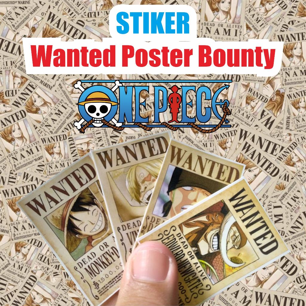 Jual Sticker Wanted Poster Anime Manga One Piece [TERMURAH] | Shopee ...