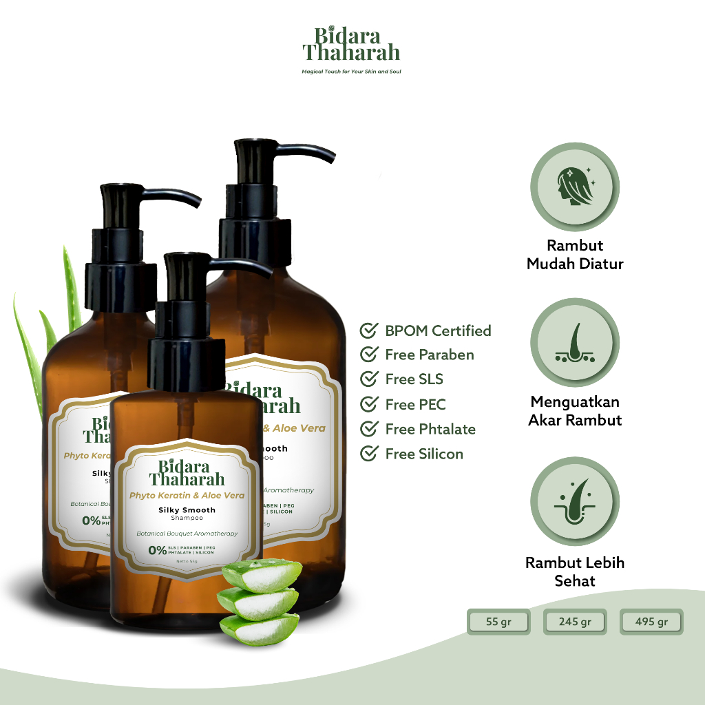 Jual Bidara Thaharah | Shampoo Phyto Keratin & Aloe Vera | Silky Smooth ...