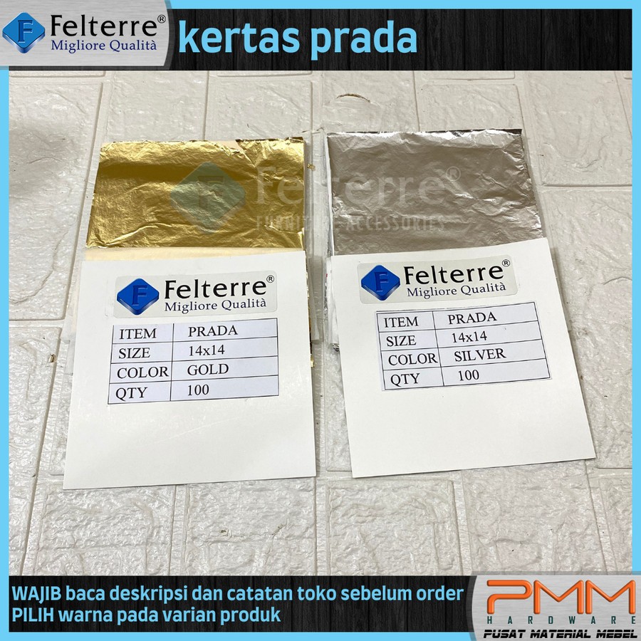 Jual kertas prada FELTERRE | gold leaf silver lear tissu interior ...