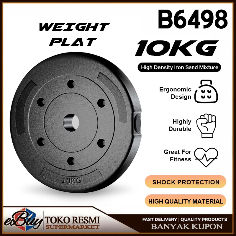 Jual 7.5KG/10KG Weight Plate 3CM Barbell Plate PVC Piringan Beban Plat ...