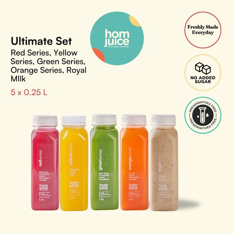 Jual Homjuice - Ultimate Set 10 x 250 ml (Cold-Pressed Juice/Jus/Detox ...