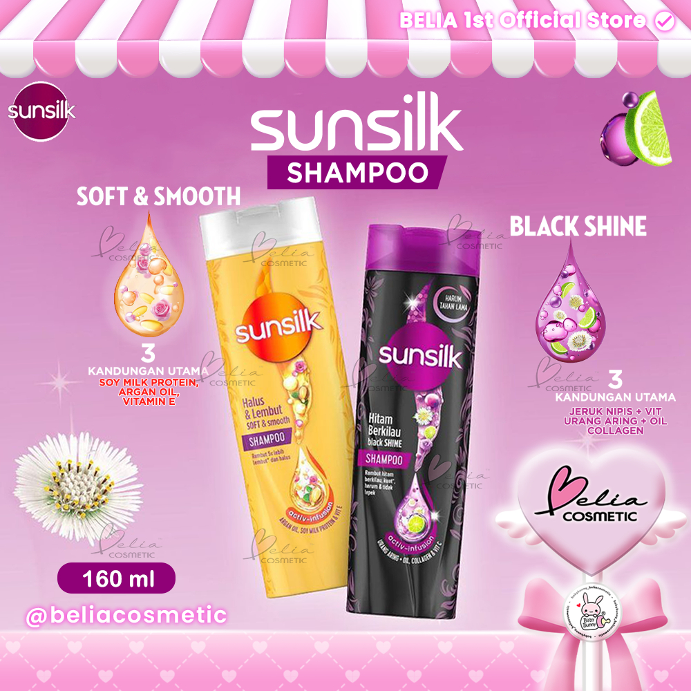 Jual BELIA SUNSILK Shampoo Conditioner | Black Shine Soft & Smooth ...