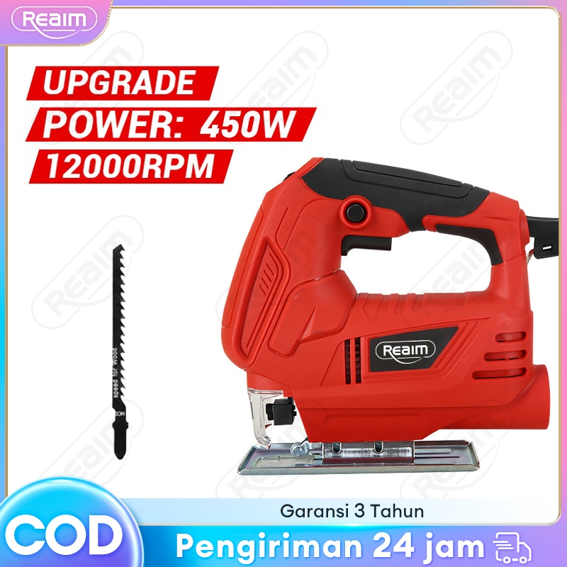 Jual Reaim Mesin Gergaji Jigsaw 450W Kekuatan Tinggi Mesin Gergaji Kayu ...