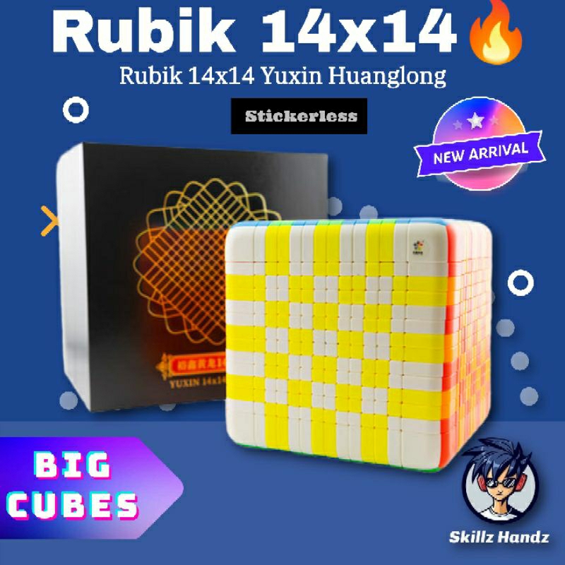 Jual Cube 14x14 Yuxin Huanglong (Stickerless) Big Cubes | Shopee Indonesia