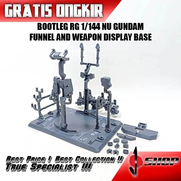 Jual BOOTLEG RG 1/144 NU GUNDAM FUNNEL AND WEAPON DISPLAY BASE KWS25 ...