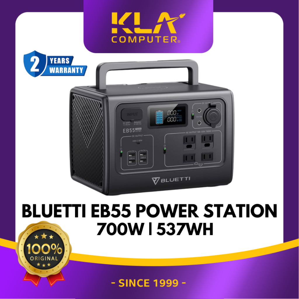 Jual BLUETTI EB55 Portable Power Station | 700W 537WH GARANSI RESMI ...