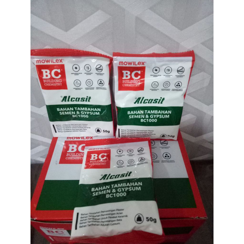 Jual Alkasit Alcasit ALKASIT Mowilex Pembantu Semen 50 gram | Shopee ...