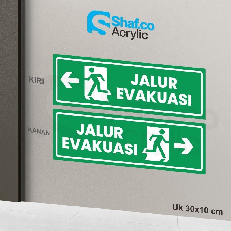 Jual STICKER JALUR EVAKUASI // STIKER // RAMBU-RAMBU // | Shopee Indonesia