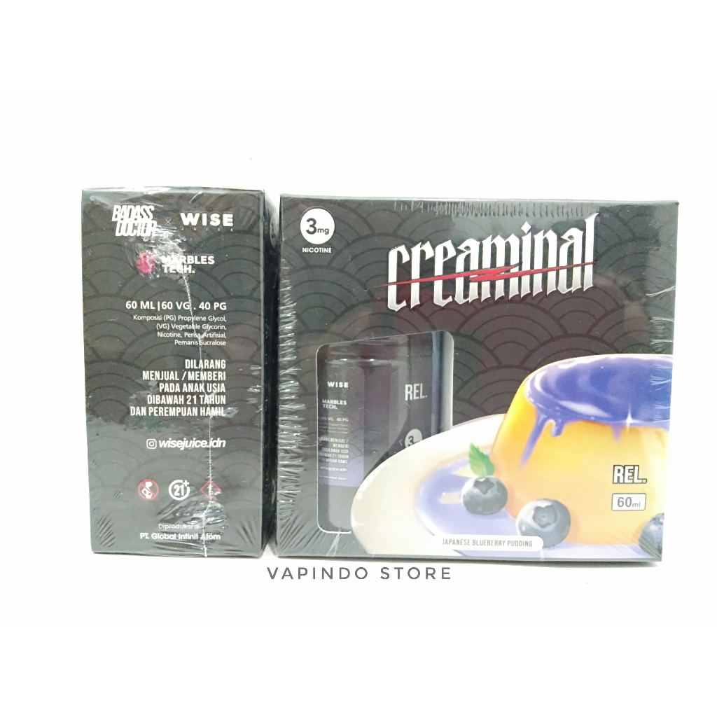 Jual CREAMINAL JAPANESE BLUEBERRY PUDDING 60ML 3MG 6MG BY WISE | Shopee ...