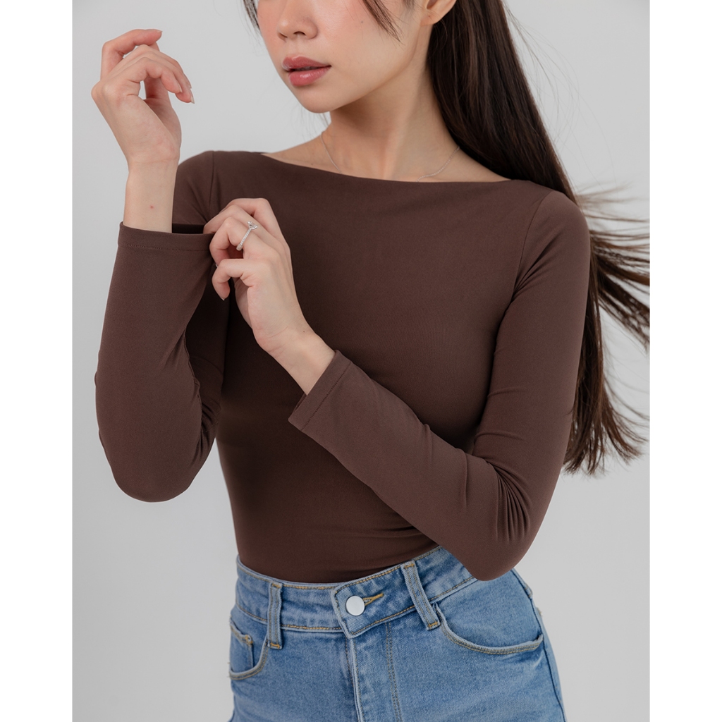 Jual Evertops -1.0 | Ezra Longsleeve (Boat Neck) | Shopee Indonesia