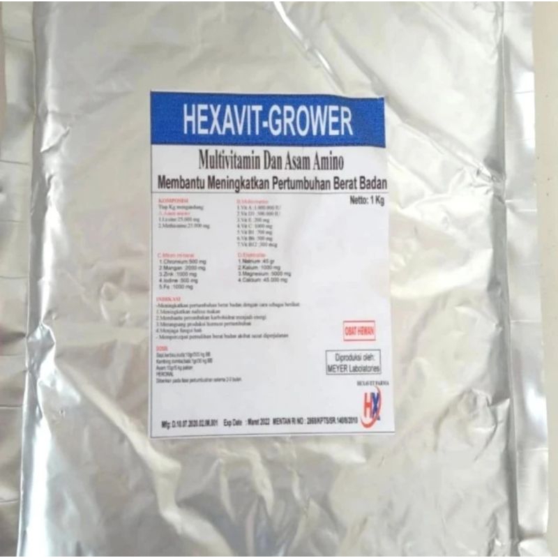 Jual HEXAVIT-GROWER Multivitamin dan asam amino untuk hewan | Shopee ...