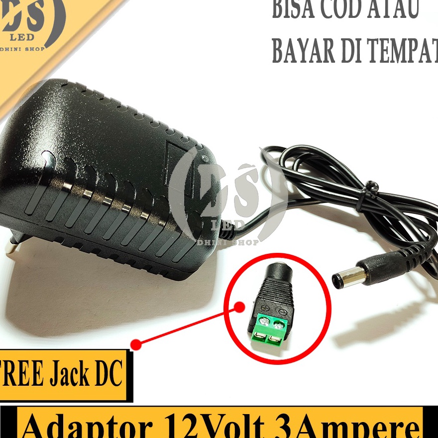 Jual DIJAMIN BARU Adaptor 12v 3APower Supply AC 22V ke DC 12V 3Ampere ...