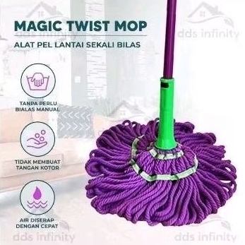 Jual Alat Pel Lantai Peras Putar / Alat Pengepel Peras Putar / Magic ...