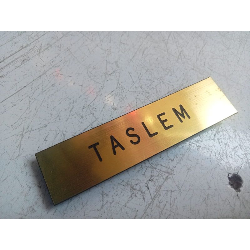 Jual NAME TAG ASN PNS UMUM PAPAN NAMA AKRILIK DASAR GOLD | Shopee Indonesia