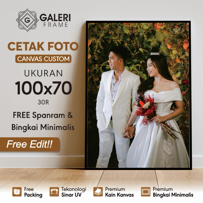Jual Cetak Foto Kanvas 30R ( 70 x 100 ) Include Frame Minimalis ...