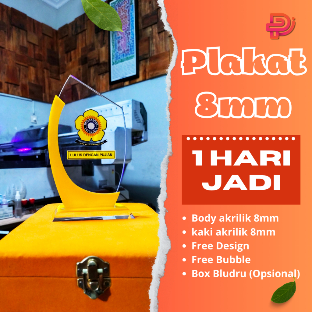 Jual Plakat akrilik tebal 8 mm. Proses 1 hari jadi , Design dan ...