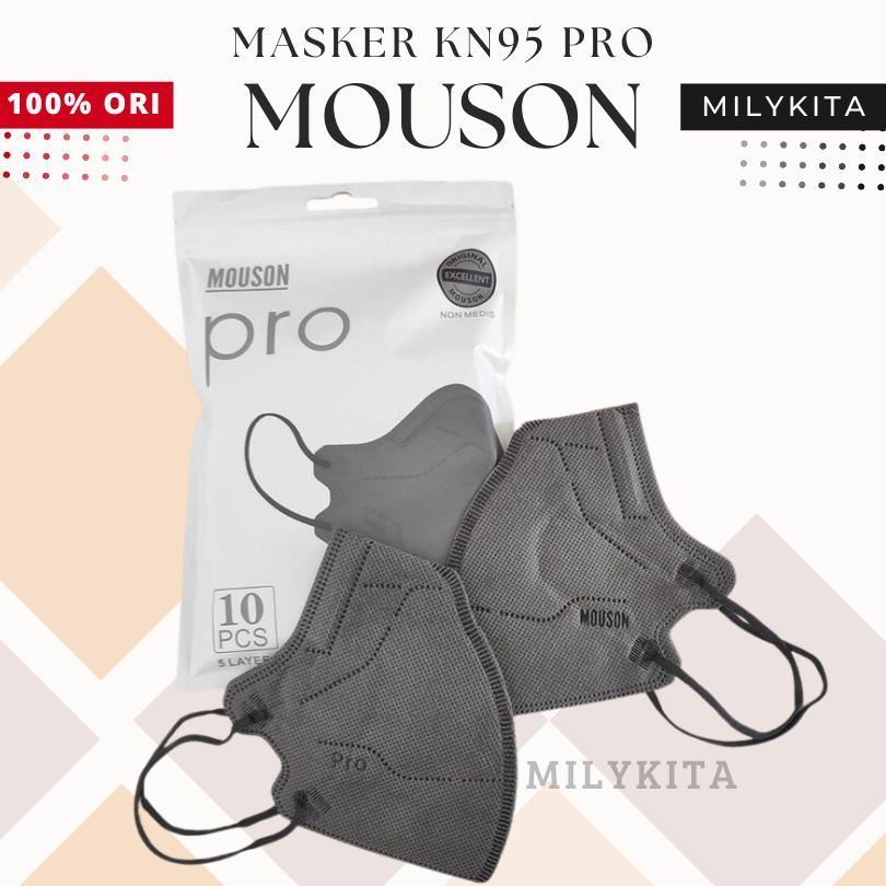 Jual Masker Kn 95 Mouson Pro Hitam Putih Warna Kn95 Hiybrid Careion ...