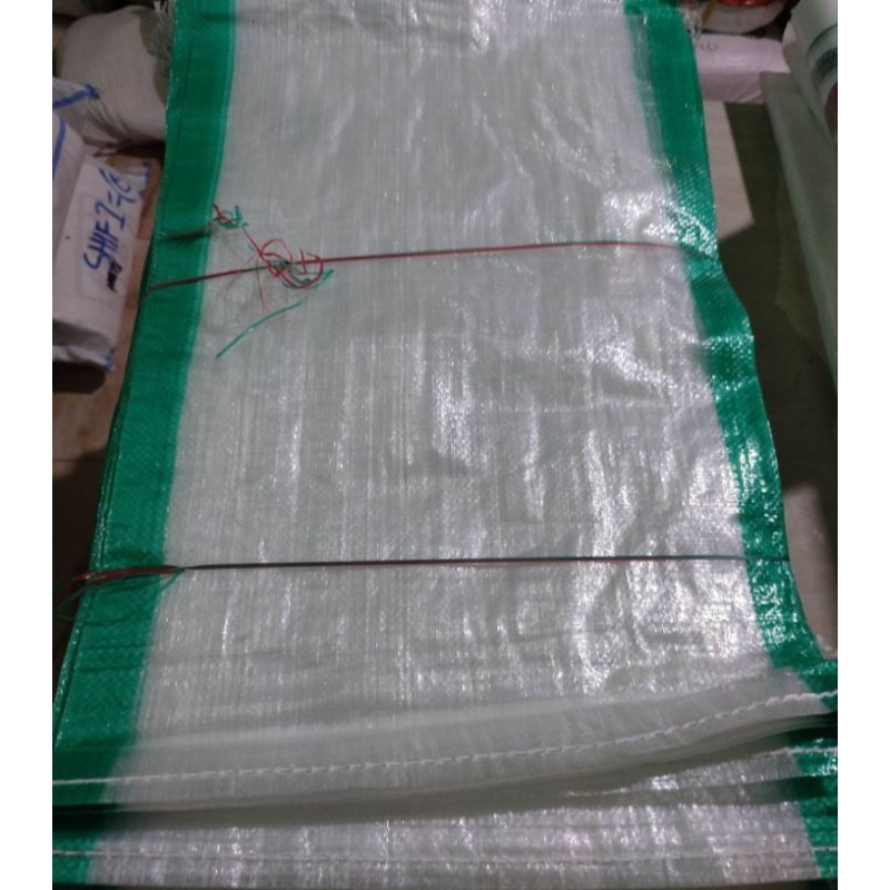 Jual karung transparan ukuran 45*75 sleret hijau isi (50 lembar ...