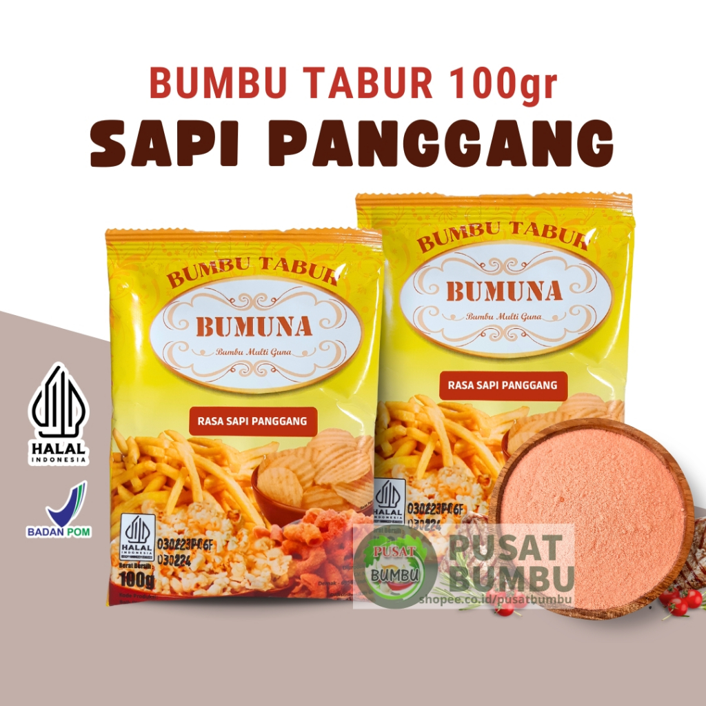 Jual Bumbu Tabur Rasa Sapi Panggang 100 gram BUMUNA Premium Bubuk Tabur ...