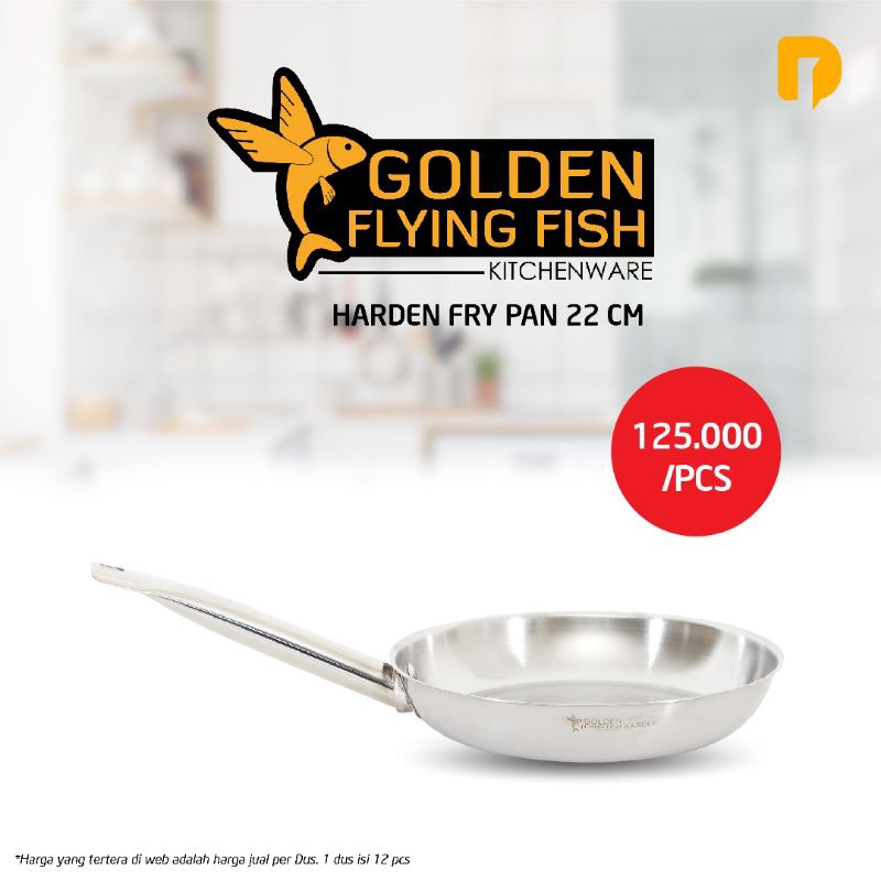 Jual Golden Flying Fish Fry Pan Harden 22 cm STFPO222 | Shopee Indonesia